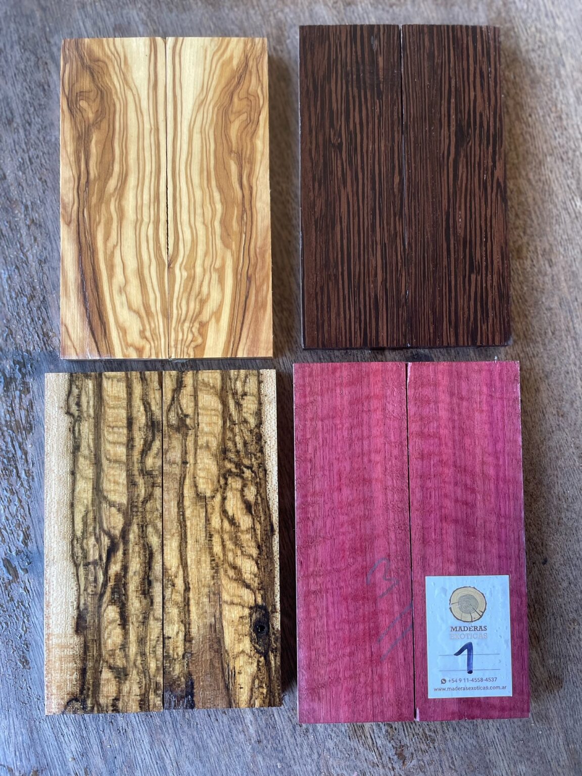 Combo Cachas - 1A - Maderas Exóticas